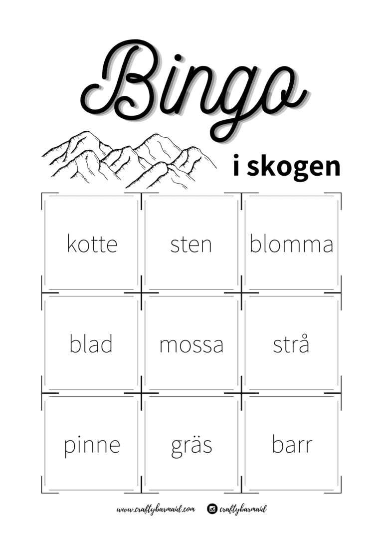 5 lekar för kalas i skogen (och gratis skogsbingo!) – Crafty Barmaid